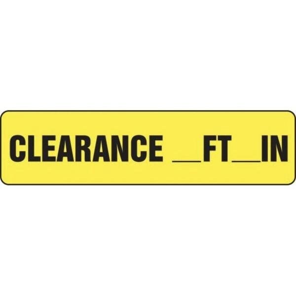 Accuform SAFETY SIGN CLEARANCE FT IN MECR630XT MECR630XT | Zoro