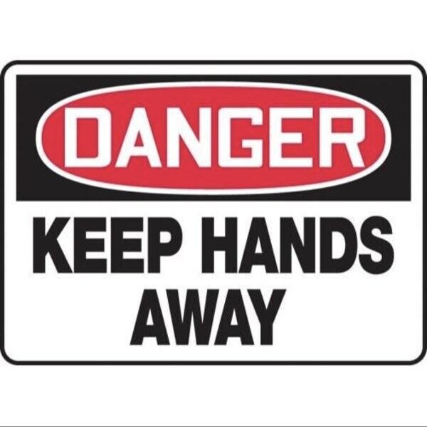 Accuform OSHA DANGER SAFETY SIGN KEEP HANDS MEQM140XP MEQM140XP | Zoro