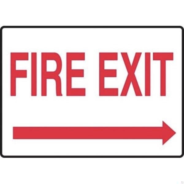 Accuform SAFETY SIGN FIRE EXIT RIGHT ARROW MEXT594XT MEXT594XT | Zoro