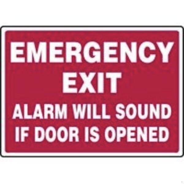 Accuform SAFETY SIGN EMERGENCY EXIT ALARM MFDR04XT MFDR04XT | Zoro