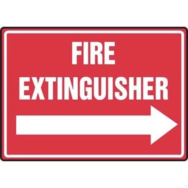 Accuform SAFETY SIGN FIRE EXTINGUISHER RIGHT MFXG484XV MFXG484XV | Zoro