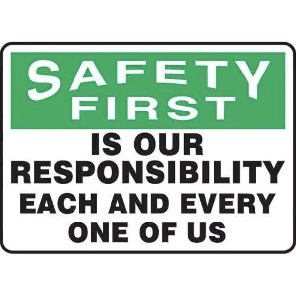 Accuform OSHA SAFETY FIRST SAFETY SIGN IS MGNF907XL MGNF907XL | Zoro