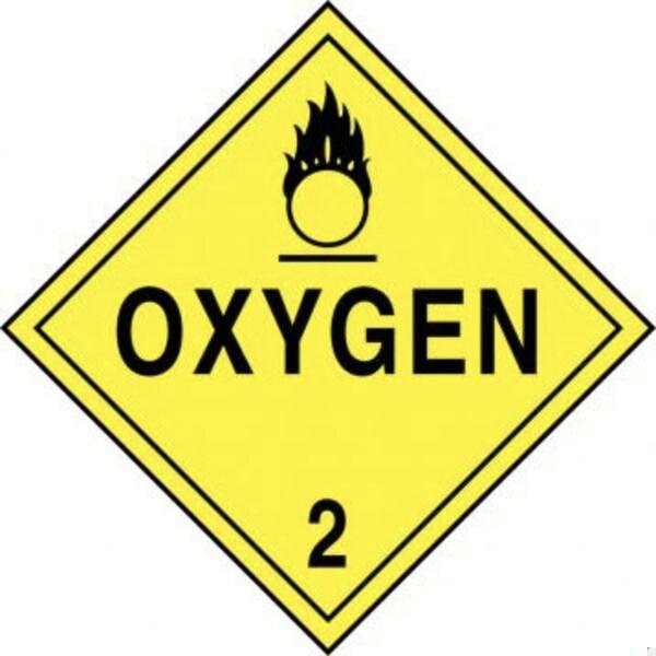 Accuform DOT PLACARD HAZARD CLASS 2 GASES MPL204MG25 MPL204MG25 | Zoro