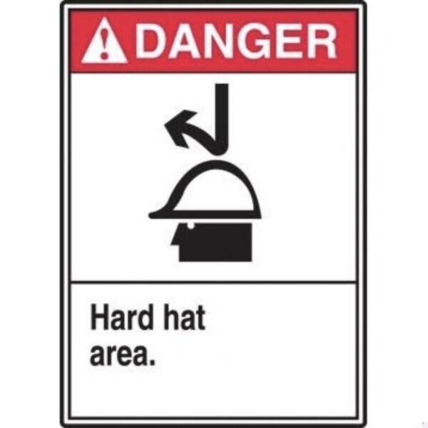 Accuform ANSI DANGER Safety Sign HARD HAT MPPA030VA MPPA030VA | Zoro