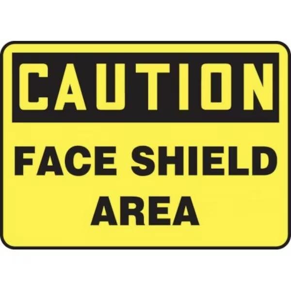Accuform OSHA CAUTION SAFETY SIGN FACE SHIELD MPPA625XP | Zoro
