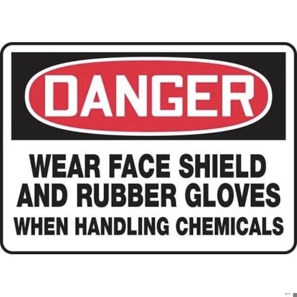 Accuform OSHA DANGER SAFETY SIGN WEAR FACE MPPE013XP MPPE013XP | Zoro