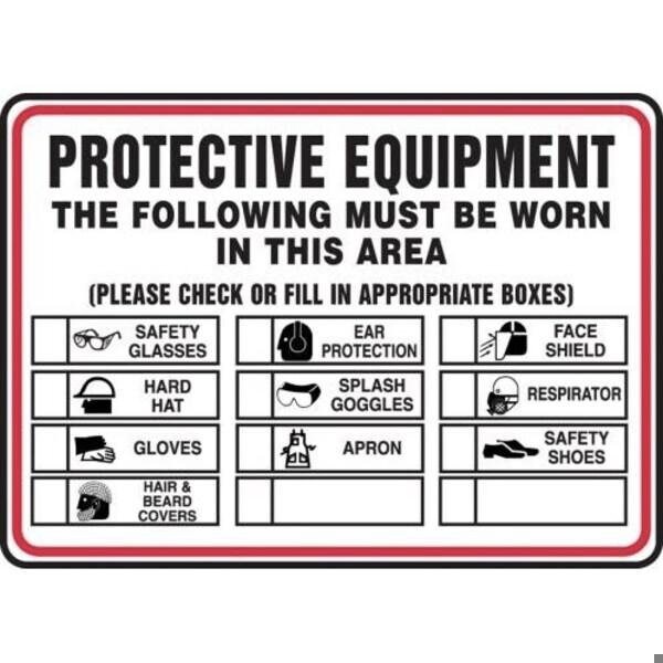 Accuform Safety Sign WEAR YOUR SAFETY GLASSES MPPE534VP | Zoro
