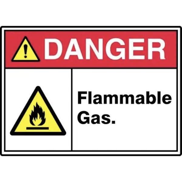 Accuform ANSI ISO DANGER SAFETY SIGNS FLAMMABLE MRHL107XP | Zoro
