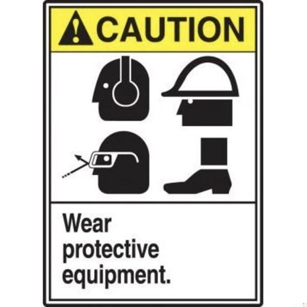 Accuform ANSI CAUTION SAFETY SIGN WEAR MRPE620XT MRPE620XT | Zoro