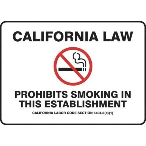 Accuform OSHA WARNING SAFETY SIGN NO SMOKING, MSMK307XP | Zoro