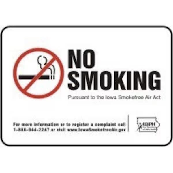 Accuform SAFETY SIGN NO SMOKING PURSUANT TO THE MSMK481XP | Zoro