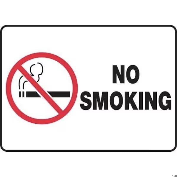 Accuform Safety Sign NO SMOKING 14 in x 20 in MSMK980XT | Zoro