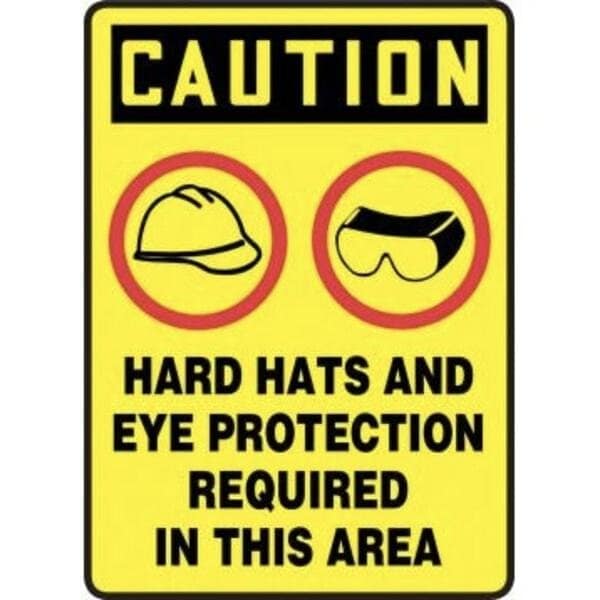 Accuform OSHA CAUTION Safety Sign HARD HATS MTDX692VA MTDX692VA | Zoro