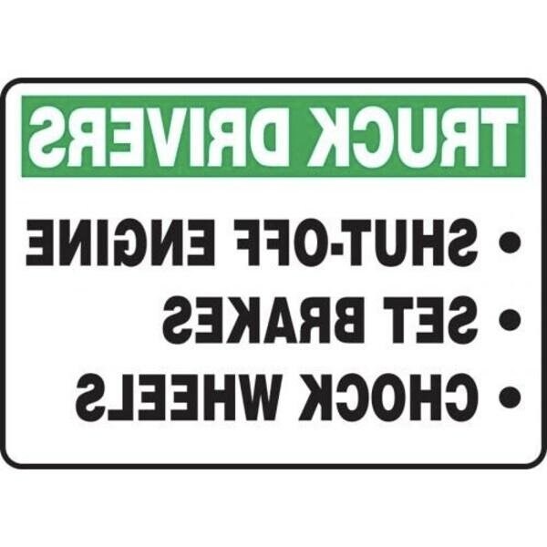 Accuform TRUCK DRIVERS Safety Sign PLEASE TURN MTKC902VA | Zoro