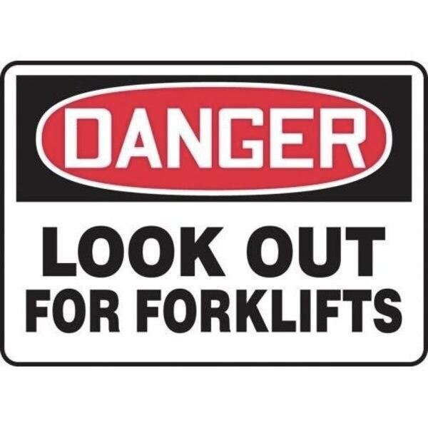 Accuform OSHA DANGER Safety Sign LOOK OUT MVHR110XT MVHR110XT | Zoro