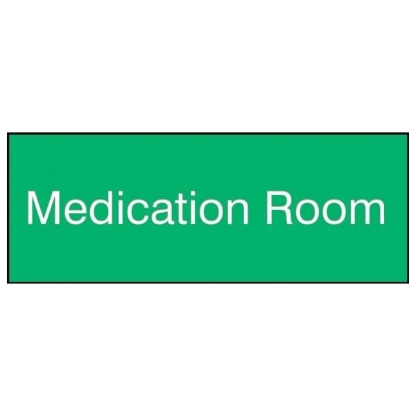 Accuform Medication Room, Engraved Plastic, 3 in x 8 in, Self-adhesive ...