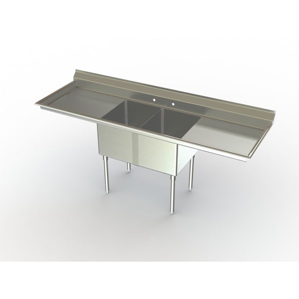Aero Manufacturing Deluxe NSF Two Comp Sink W/ 18" Dual Hand ...