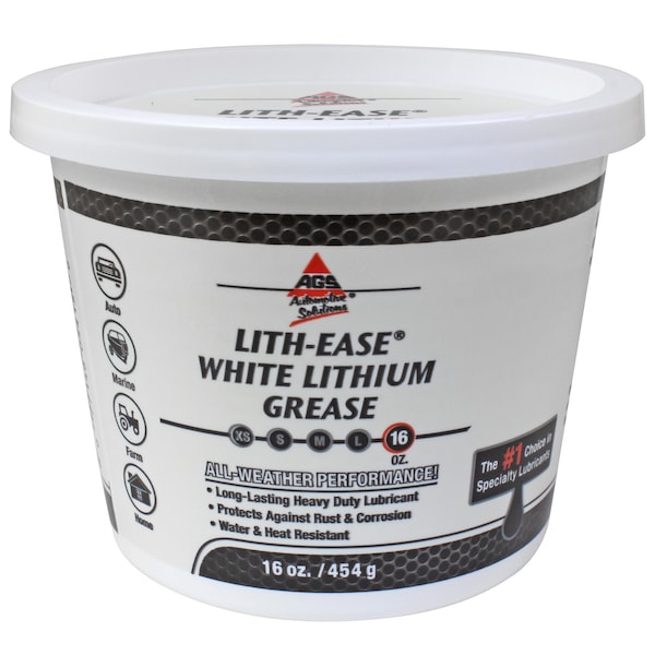 Ags Lith-Ease White Lithium Grease, 16oz Tub WL-15 | Zoro