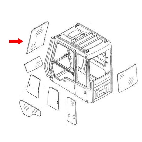 Aftermarket 15079714 Front Windshield Glass For Volvo Industrial L60H ...