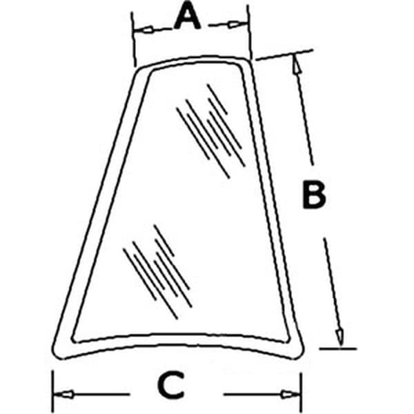 Aftermarket RH Rear Quarter Glass Fits Case IH 570 LXT 570 MXT 570L XT ...