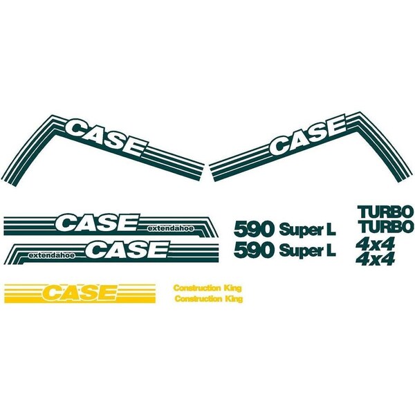 Aftermarket Decal Set Fits Case 590 Super L EXT Extendahoe Backhoe ...