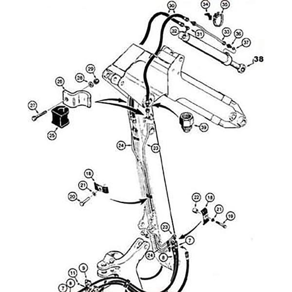 Aftermarket New Fits Case Backhoe Bucket Cylinder Assembly 480C 480D ...