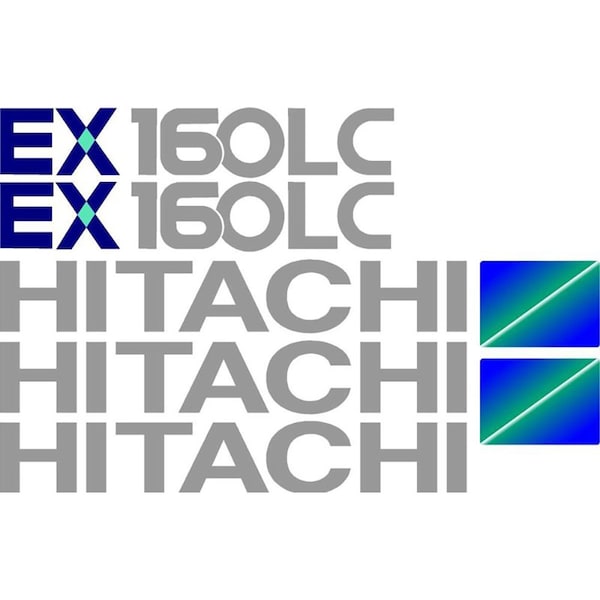 Aftermarket Hitachi EX160LC Excavator Decal Set HTEX160-5DECALSET | Zoro