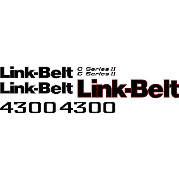 Aftermarket New Link-Belt 4300 Series C Excavator Decal Set with C ...