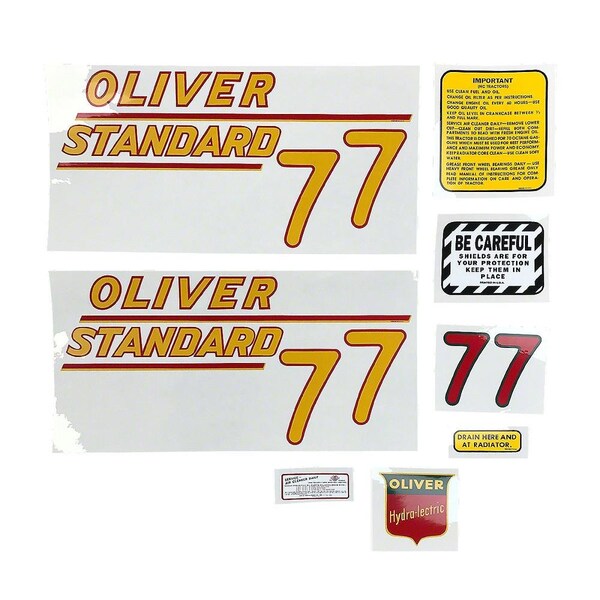 Aftermarket Standard Yellow Numbers Tractor Decal Set for Oliver 77 ...
