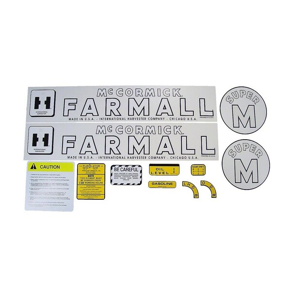 Aftermarket IH Super M (1952-54) Mylar Decal Set MAE30-1400 | Zoro