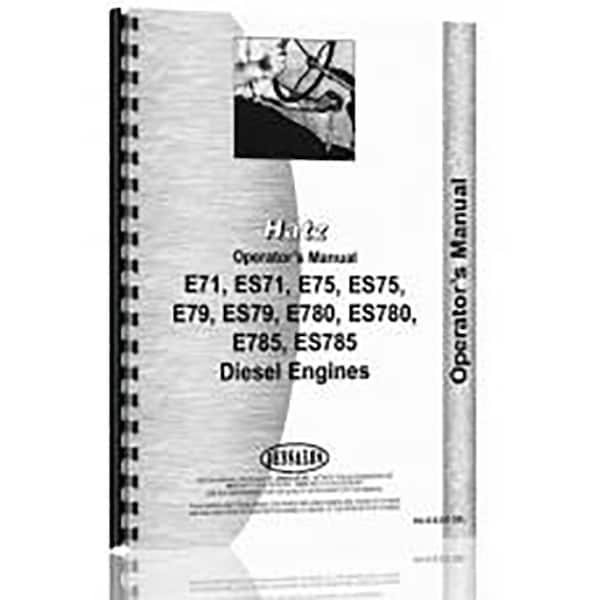 Aftermarket Operator Manual For Hatz Tractor Diesel Engine E780 ES780 ...