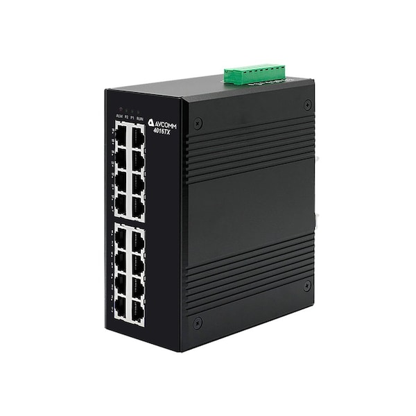 Avcomm 16-Port Industrial Unmanaged Ethernet Switch 4016TX-HV | Zoro
