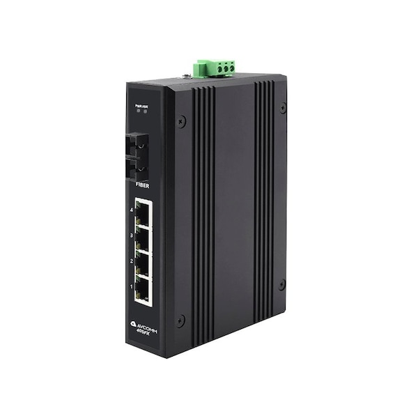Avcomm 5-Port Industrial Unmanaged Ethernet Switch 405FX-SC | Zoro