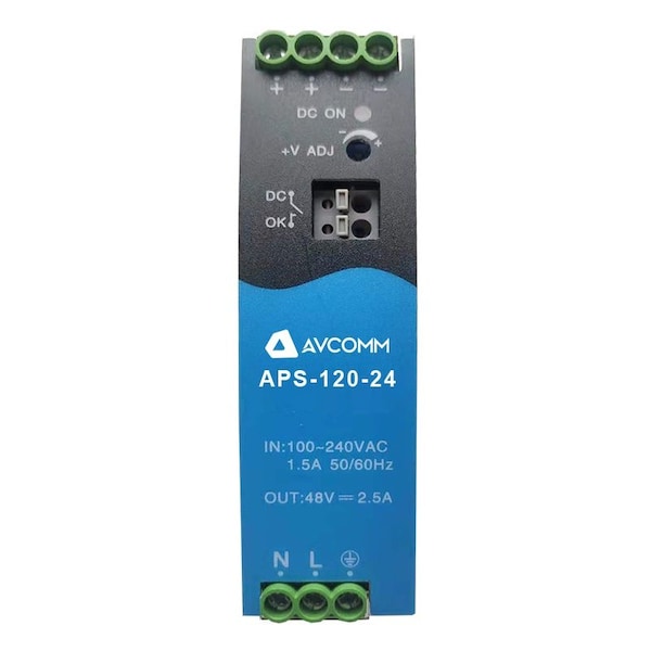 Avcomm 120W Single Output Industrial DIN Rail Power Supply APS-120-24 ...