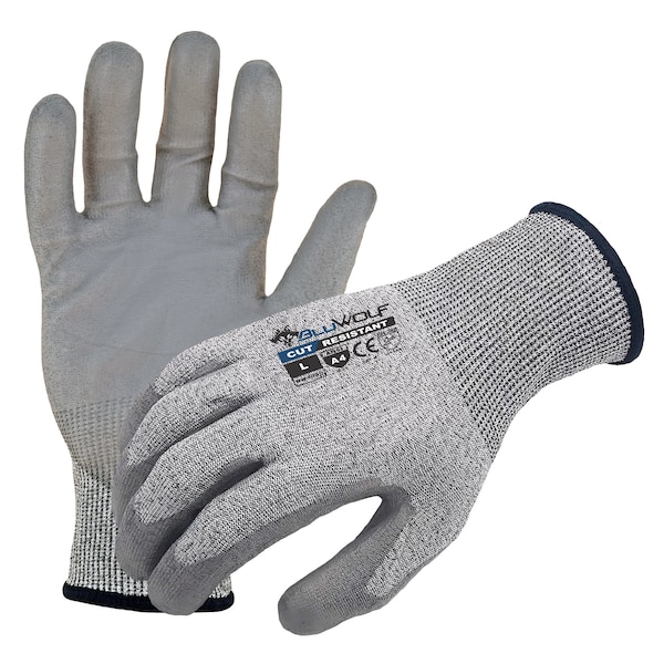 Azusa Safety Cut-Resistant Work Gloves, Cut Level A4 , Dipped ...