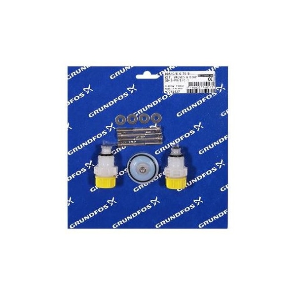 Grundfos Kit, Valve / Diaphragm SD-S-PV/E/C-1 Dosing Pump Kits ...
