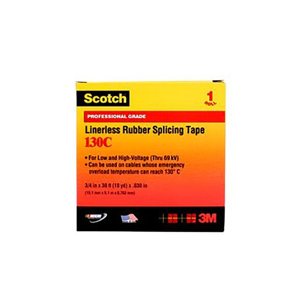 3M Scotch Linerless Rubber Splicing Tape 130C, 2 in x 30 ft 80610833768 ...