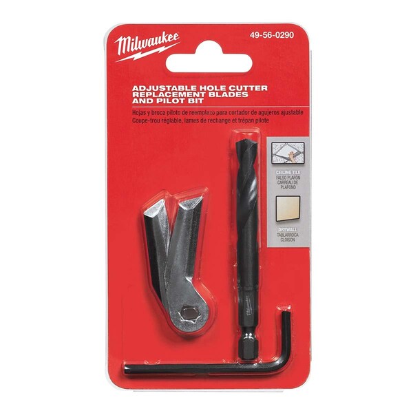 Milwaukee Tool Adjustable Hole Cutter Replacement Blades and Pilot Bit ...