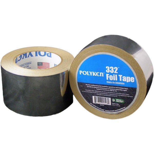 Berry Plastics Polyken 332 Utility Foil Tape 72MM X 46M 1087640 | Zoro