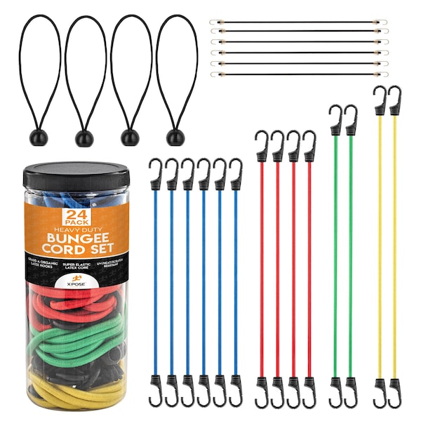 Xpose Safety Set of 24 Bungee Cord Kit Assorted Sizes - 40 in , 32 in ...