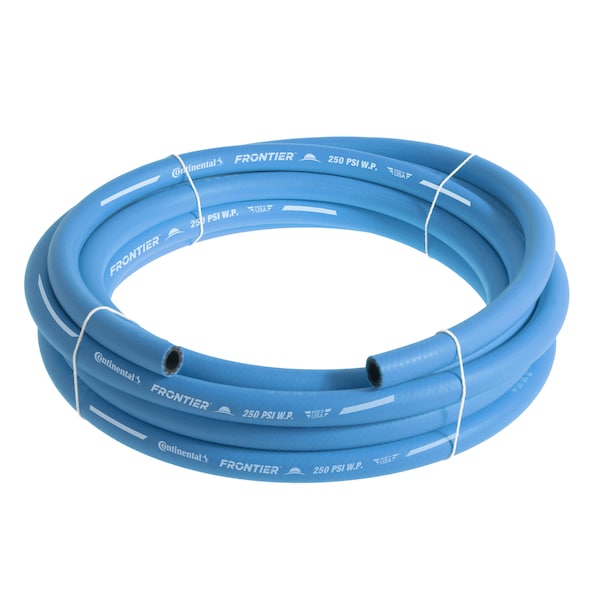 Continental 1/2" x 25' Blue EPDM Rubber Air Hose, 300 PSI, Bulk Hose ...