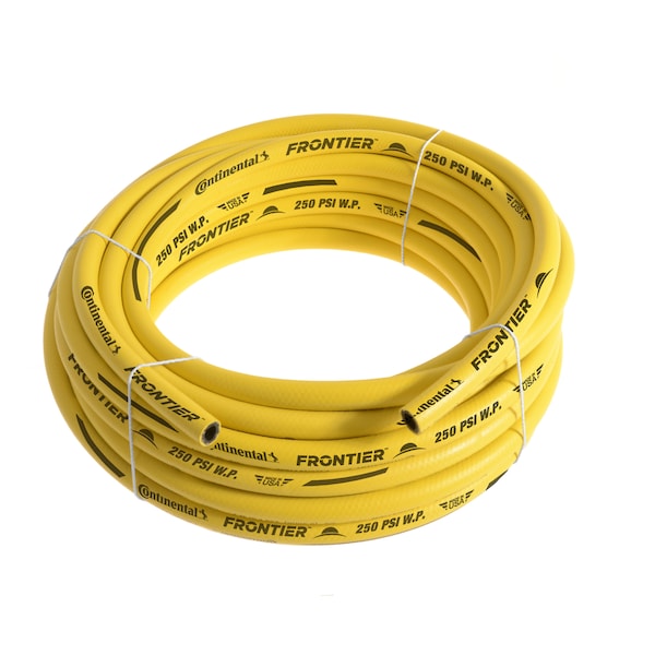 Continental 3/4" x 100' Yellow EPDM Rubber Air Hose, 300 PSI, Bulk Hose ...