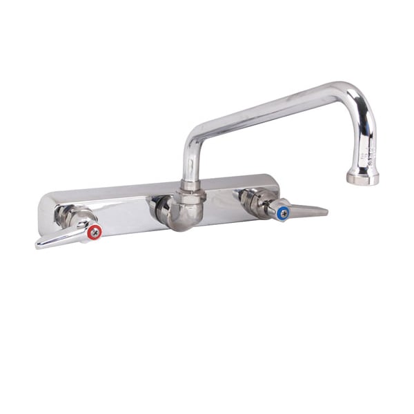 T&S Brass Faucet, 8"Wall , 10"Spt, Leadfree B1127 | Zoro