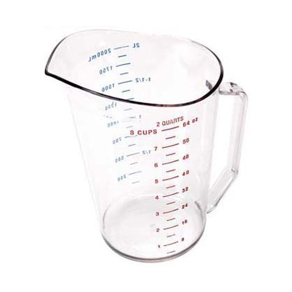 Rubbermaid Measure Plas 2 Qt For - Part No 3217 3217 | Zoro