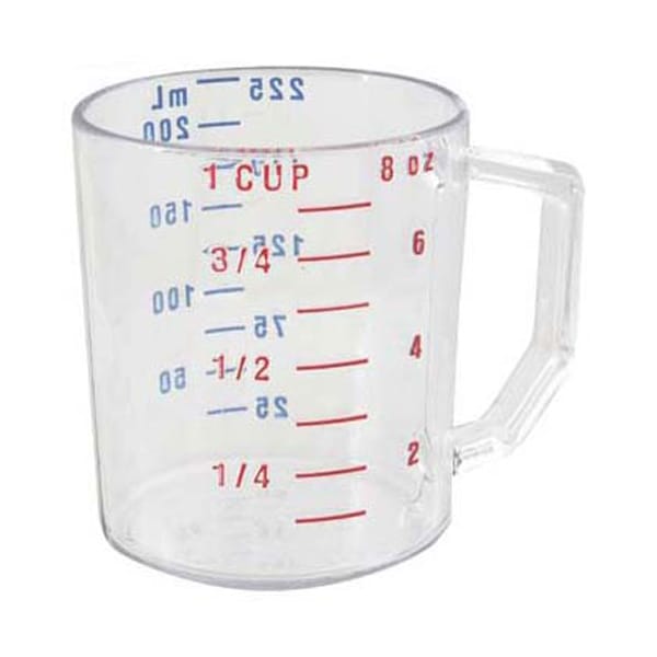 Rubbermaid Cup, Measuring(1 Cup, Dry, Clear) RBMD3210 | Zoro