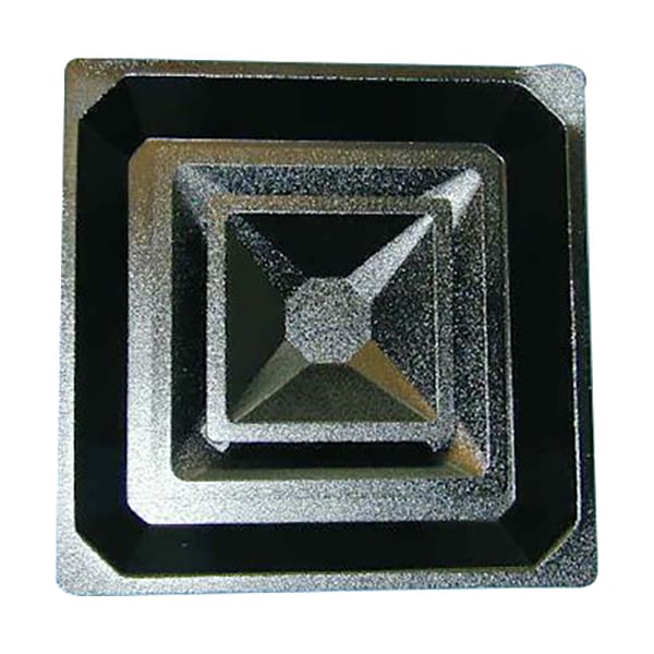 Eger Products Air Diffuser, 12" 4Way (6"Neck, Black, W/ Frm) EA3SM ...