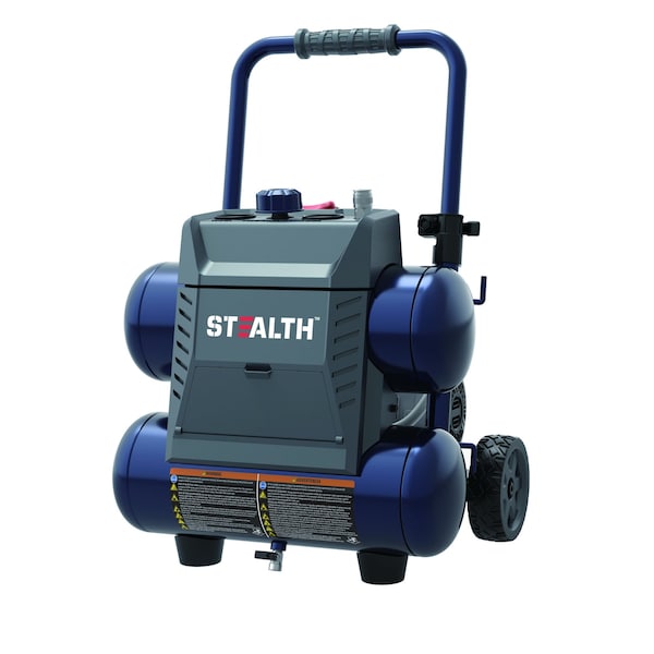 STEALTH 4.5 Gal, 1.3HP, Quiet, Oil Free, Twin, Air Compressor. 150 psi ...