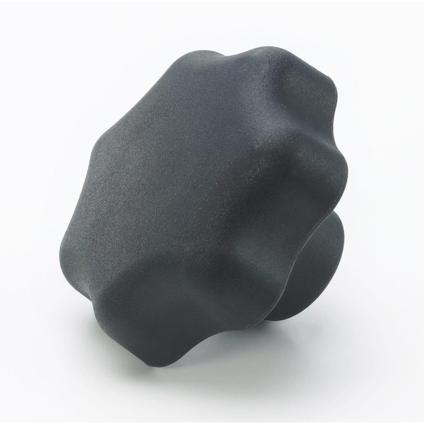 Morton Black Plastic Hand Knob, 5/16"-18 Plated Steel Insert, 1.57 ...