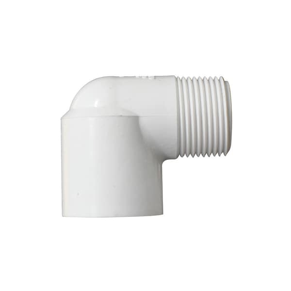 Thrifco Plumbing 1 Inch Male Thread x Female Slip PVC 90 Street Elbow ...