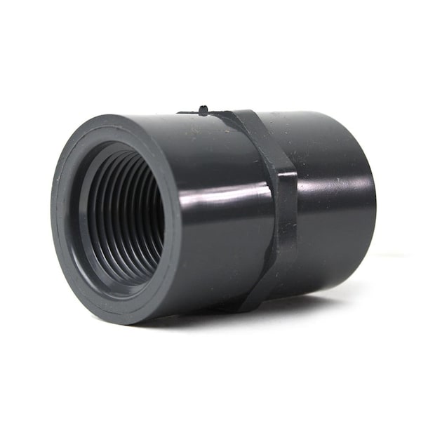Thrifco Plumbing 1 Inch Threaded x Threaded PVC Coupling SCH 80 8213768 ...